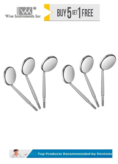 Dental Mirror Front Surface # 5 (Pack of 6) Mirror Heads Only – Wise ...