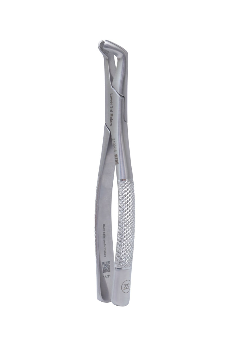 222 American Style Serrated Lower Third Molar Extraction Forceps – Wise ...